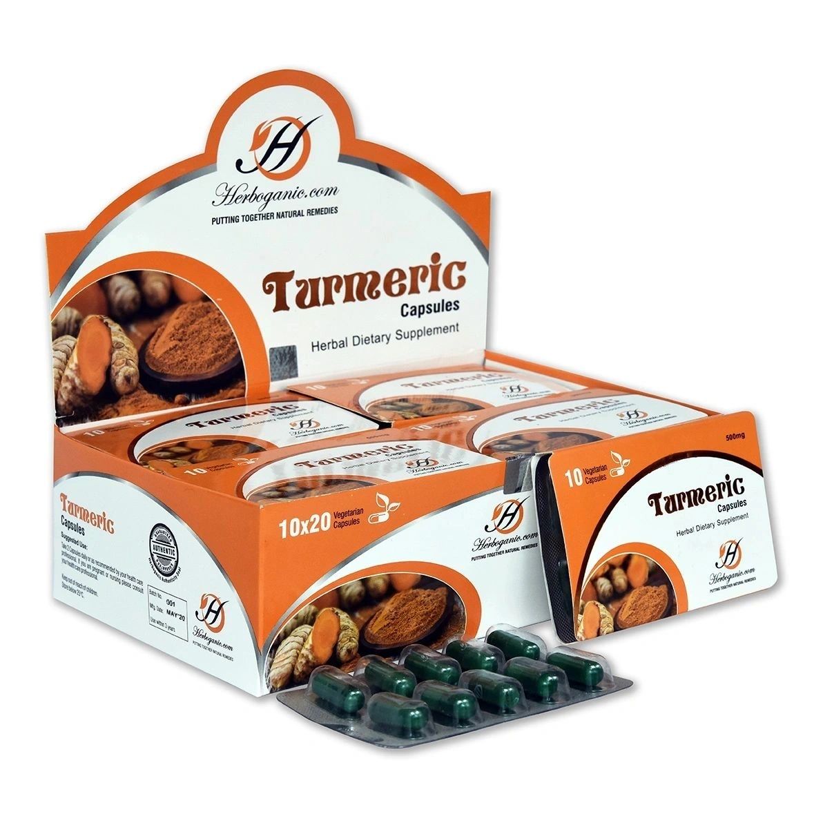 Turmeric Capsules Blister Pack – Herboganic